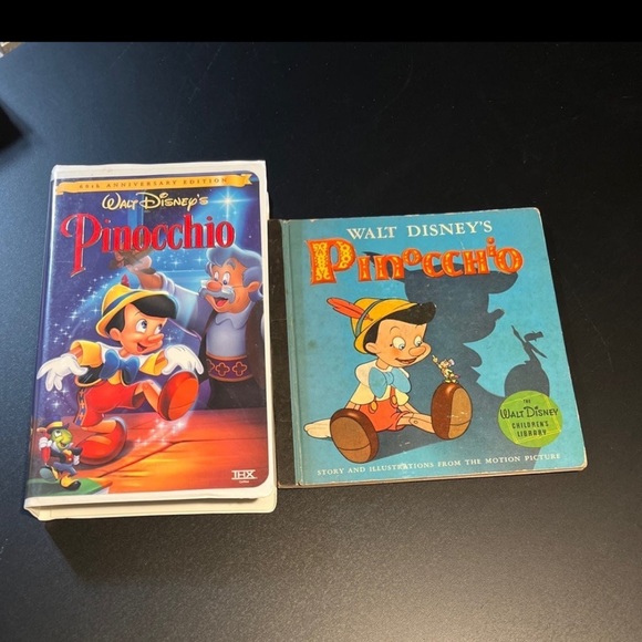 Media | Pinocchio Vhs 1999 Clam Shell 6th Anniversary Plus Story Book ...